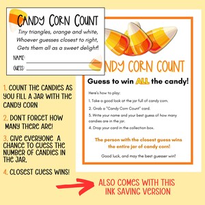 How Many Candies in the Jar, Candy Corn Guessing Game, Halloween Party ...