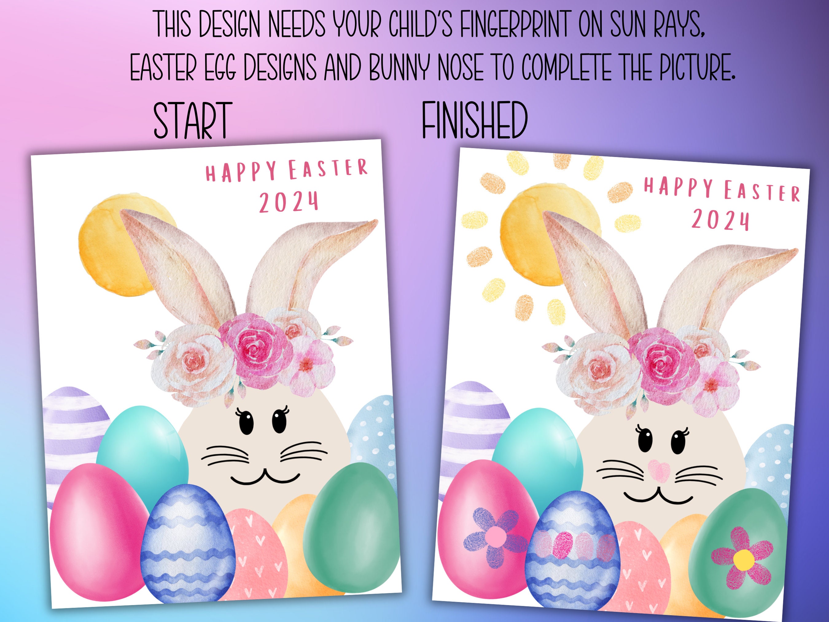 Easter Handprint Footprint Art Bundle, Printable Hoppy Easter Crafts ...