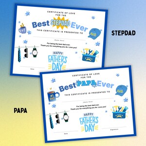 Happy Father's Day Printable Award Certificate for the Best Dad Ever ...