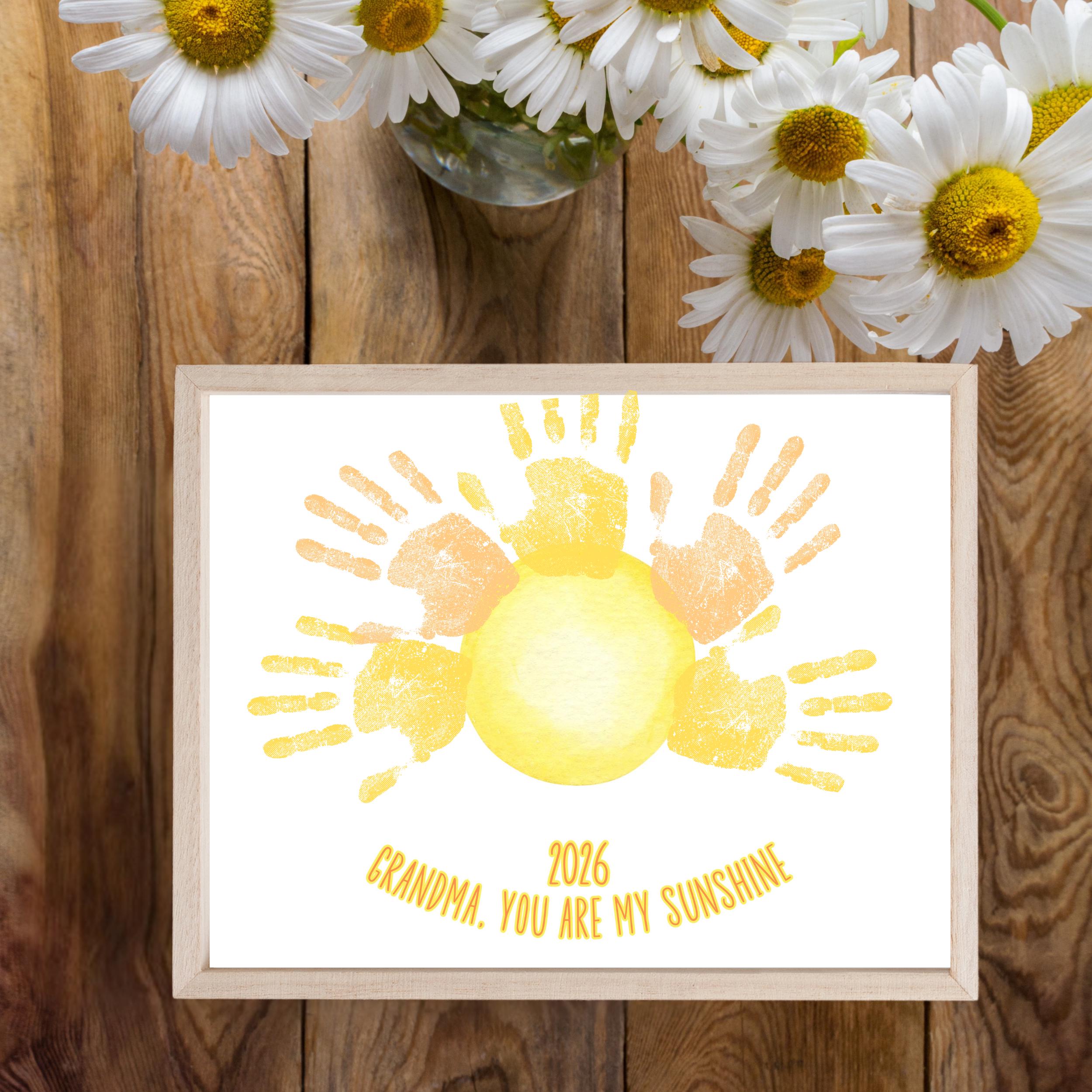 Mother's Day Handprint Craft, Sunshine Art Gift for Mom, You Are My ...