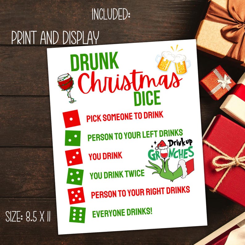 Grinch Party Game Bundle, Entry Fee One Shot, Grinchmas Name Game ...