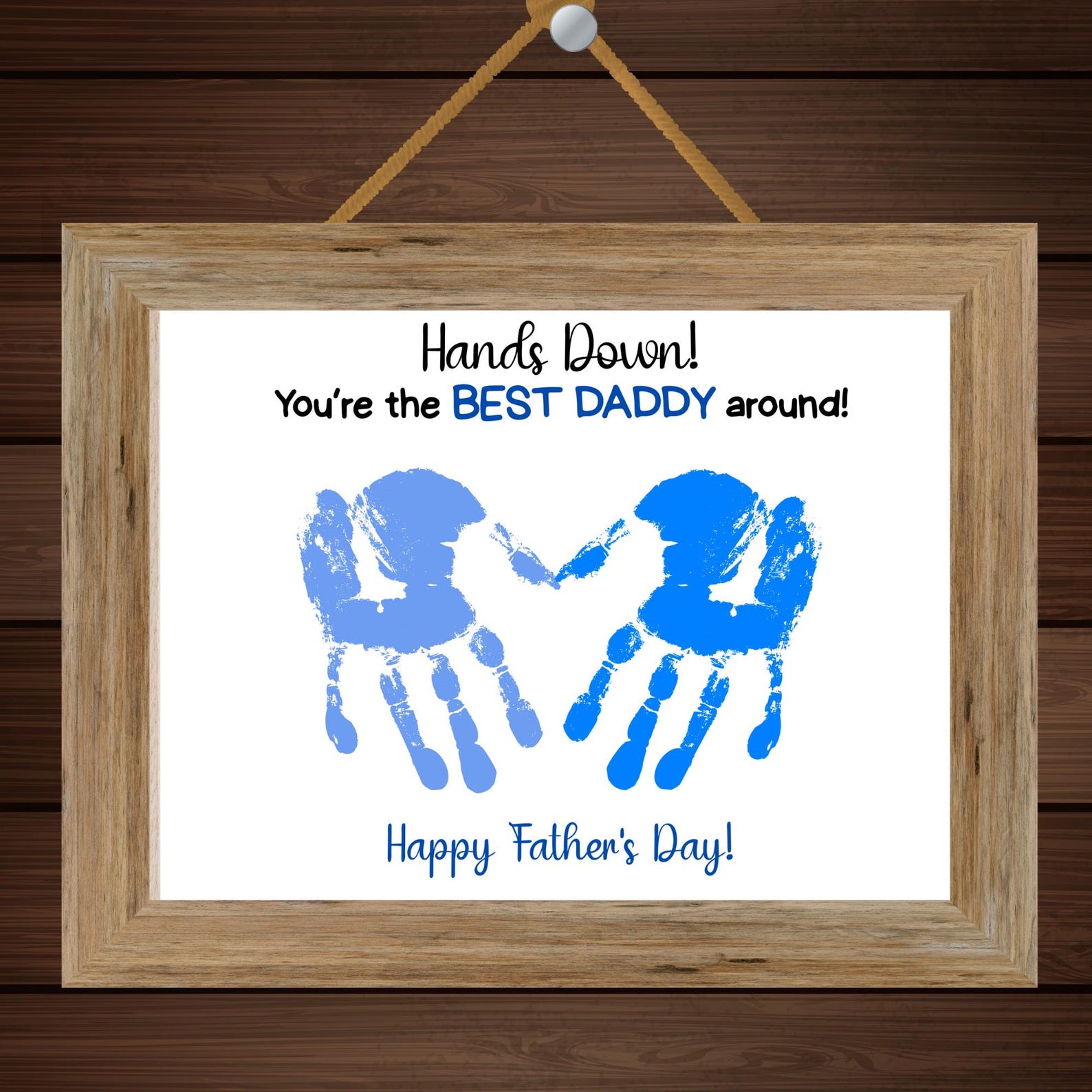 Best Dad Hands Down, Fathers Day Handprint Craft, Fathers Day Gift ...