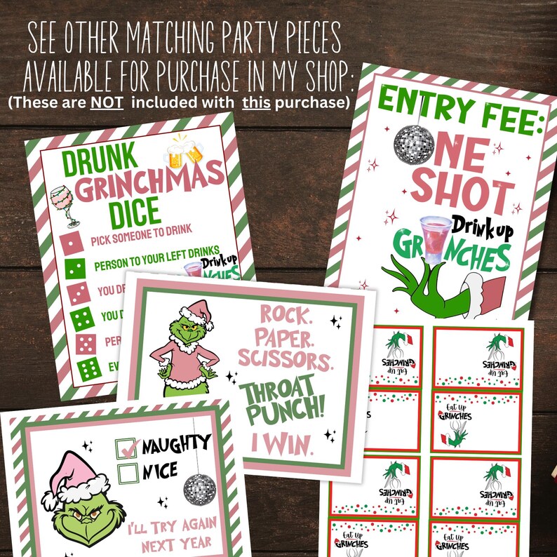Grinchmas Party Games for Kids and Adults, Holiday Party Activities ...