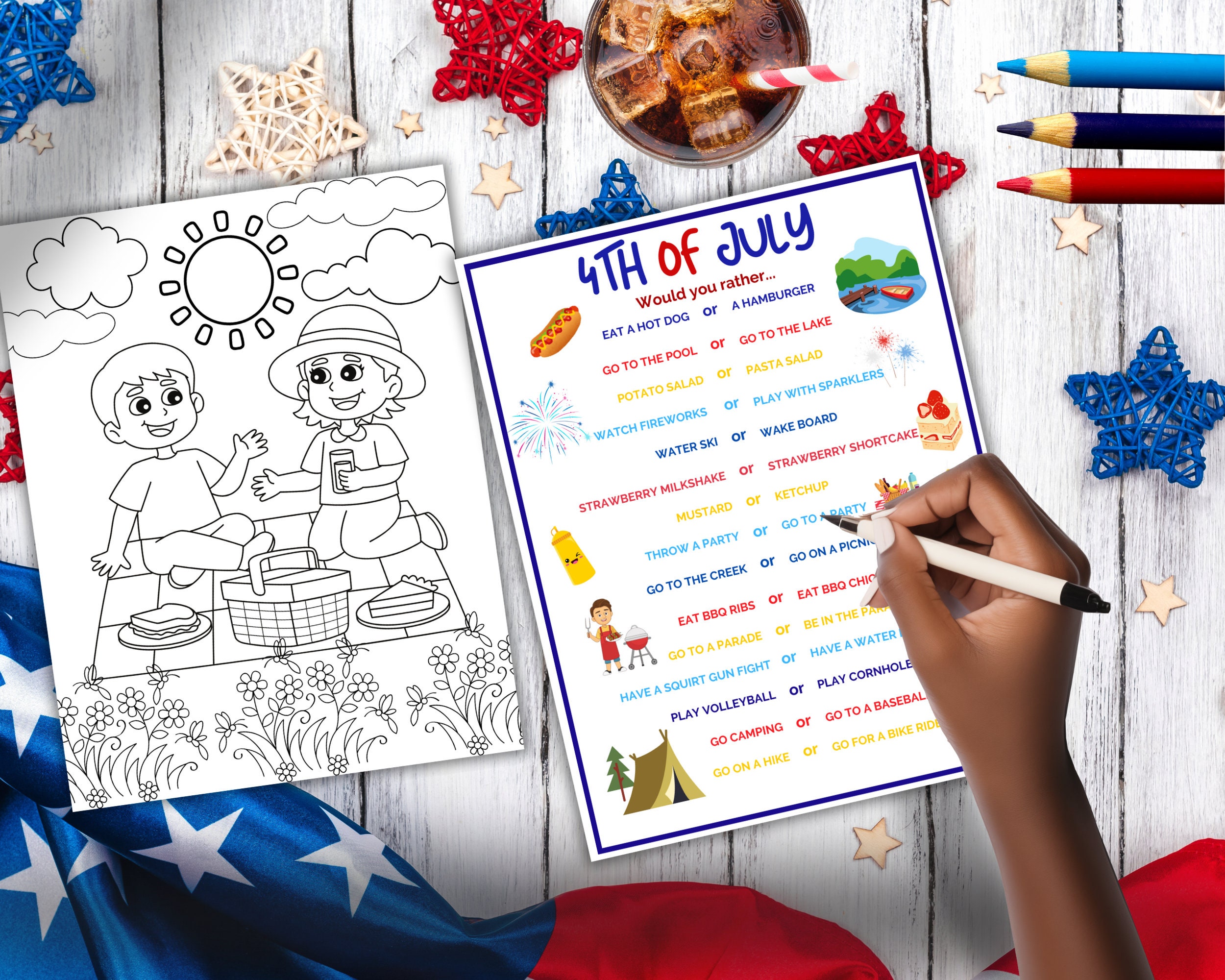 4th of July Games, Printable Fourth of July Party Games, 4th of July ...