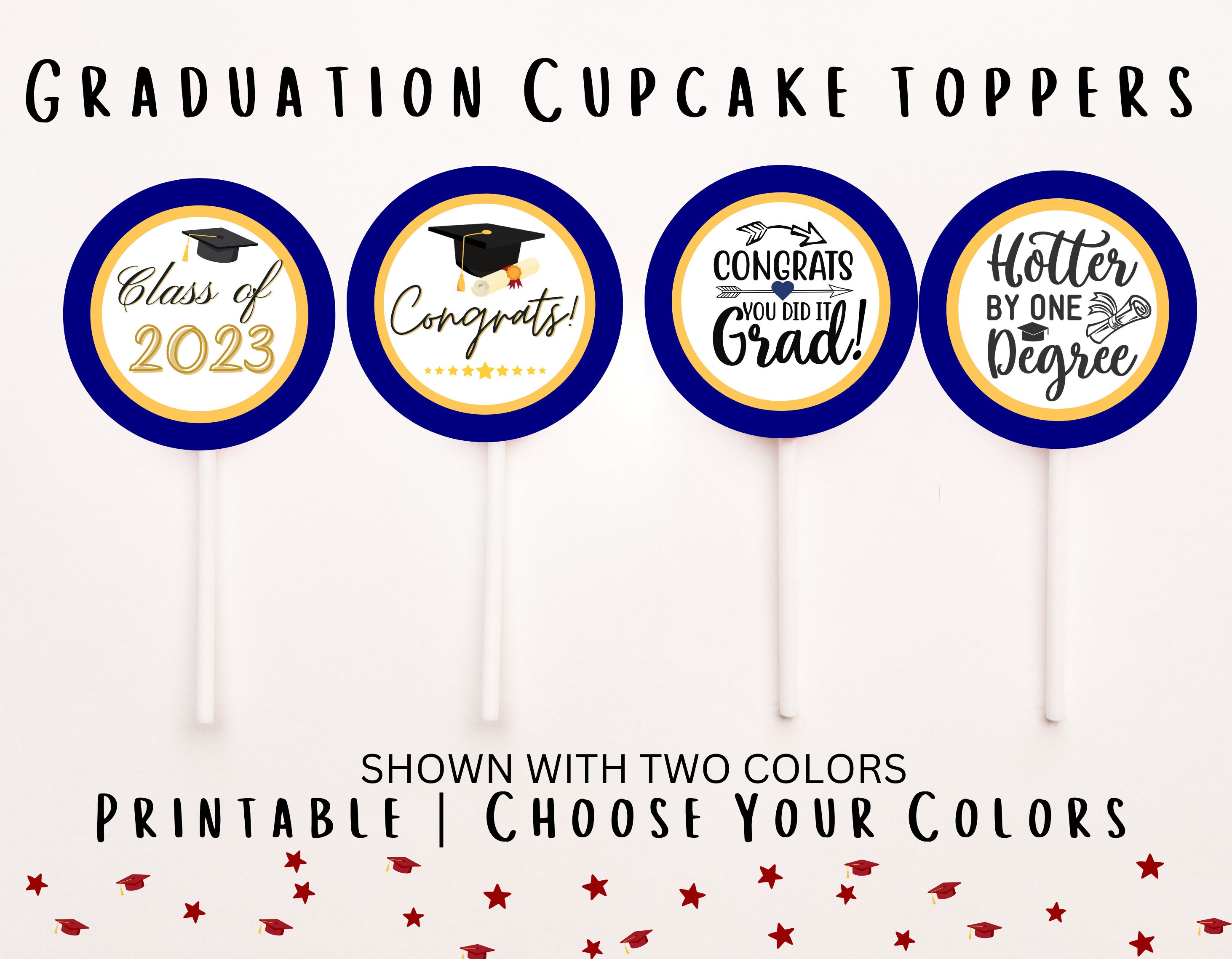 Graduation Cupcake Topper Class of 2023 Custom Grad Party - Etsy