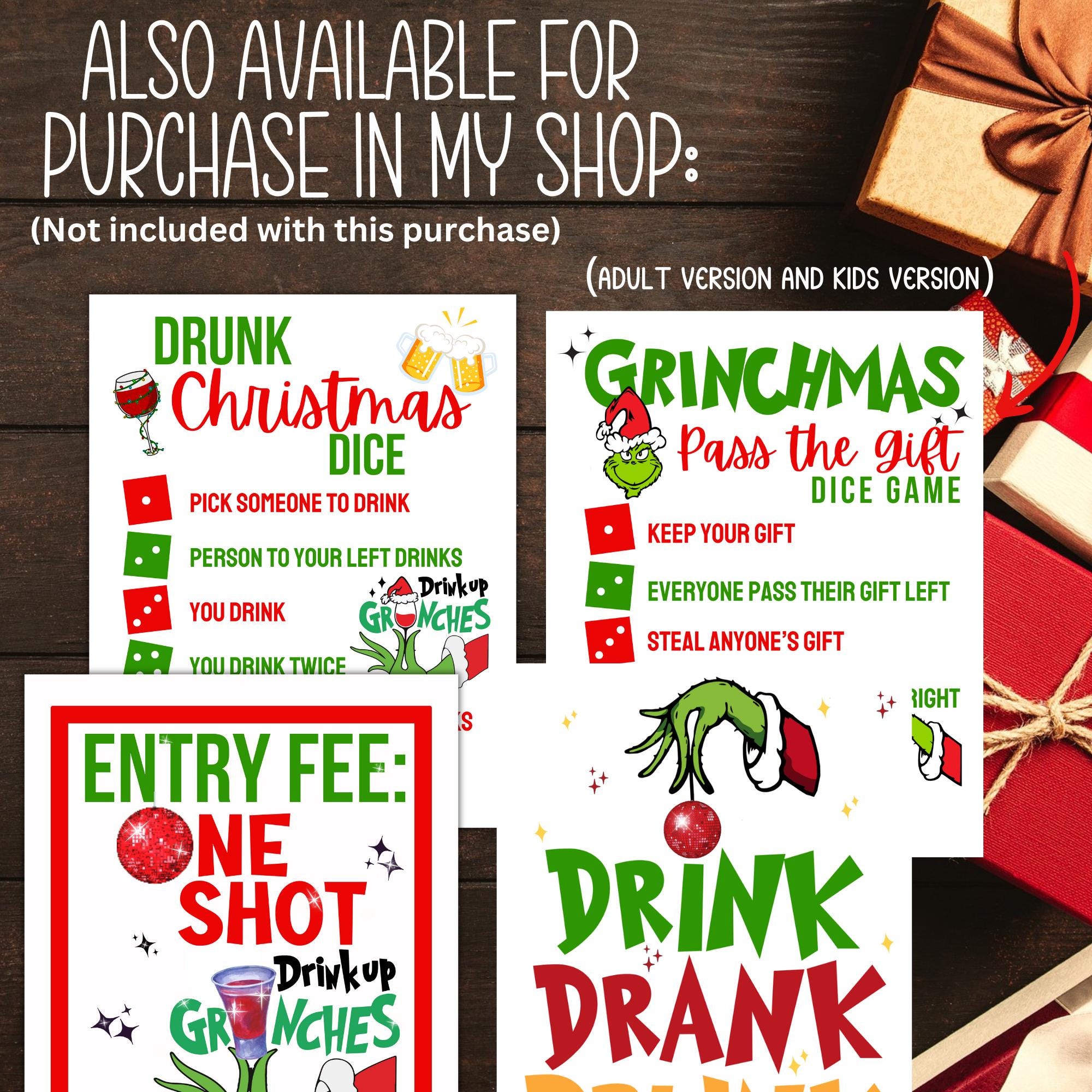 Grinch Holiday Party Food Tent Card, Editable Grinchmas Party Place ...