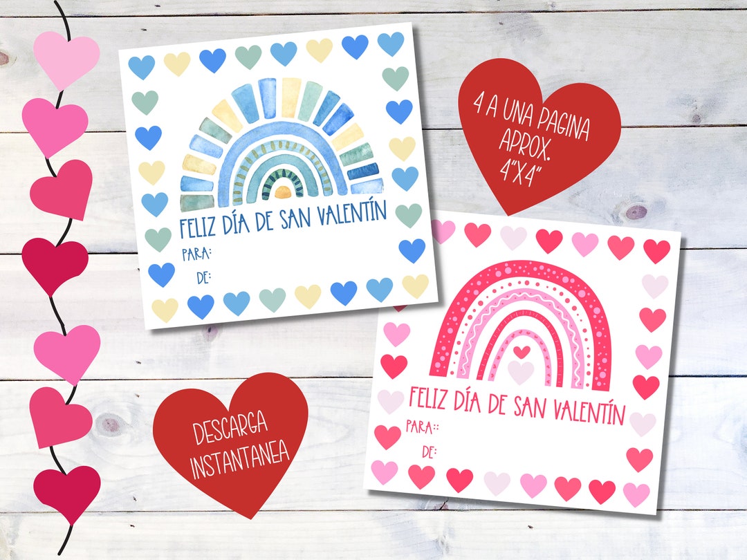 Tarjeta De San Valentín, Spanish Valentine Card, Bilingual Valentines ...