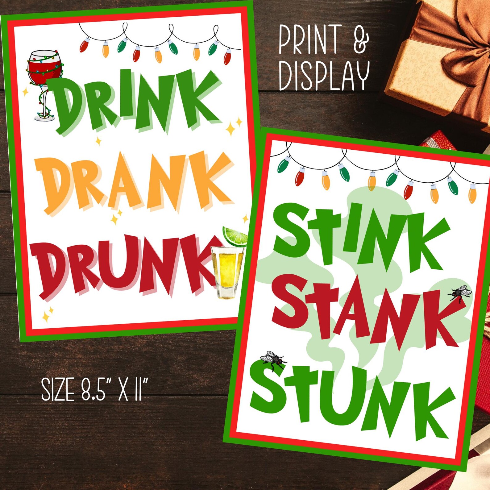 Grinch Party Game Bundle, Entry Fee One Shot, Grinchmas Name Game ...