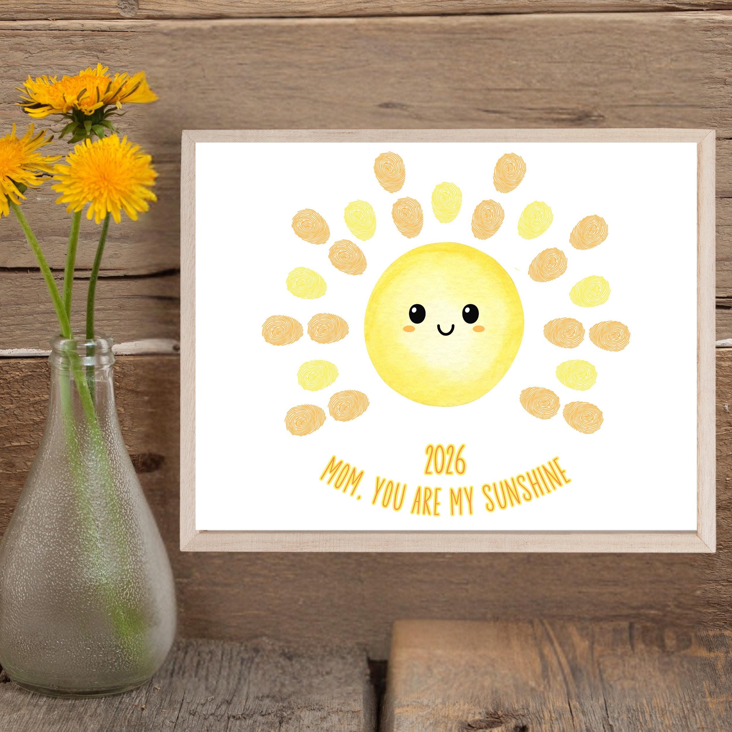 Mother's Day Handprint Craft, Sunshine Art Gift for Mom, You Are My ...