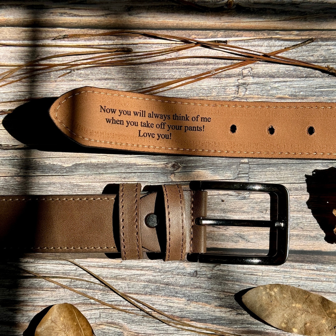 Custom Handmade Belt for Dads, Anniversary Gift for Him, Personalized ...