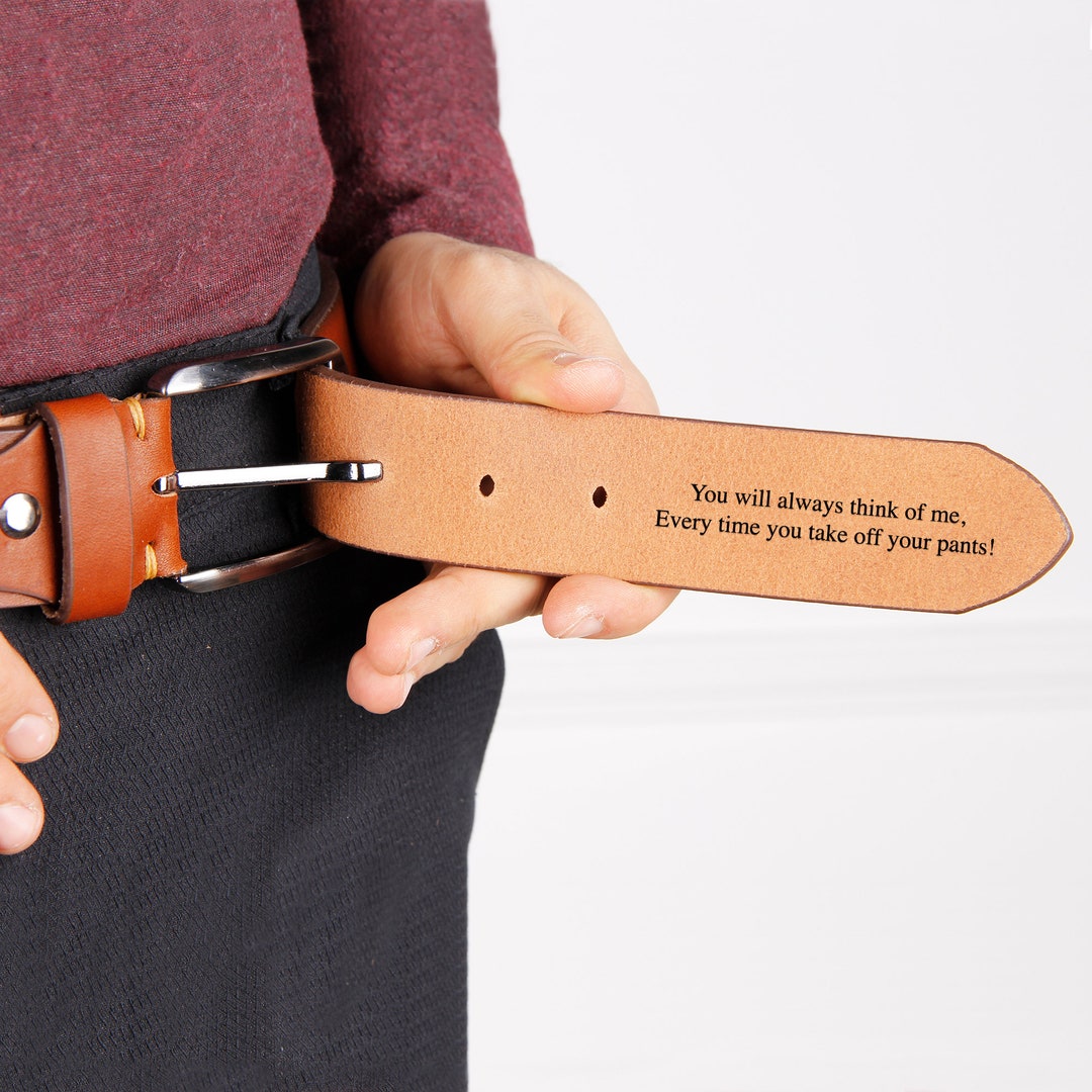 Custom Handmade Full Grain Leather Belt, Personalized Gift for Him ...