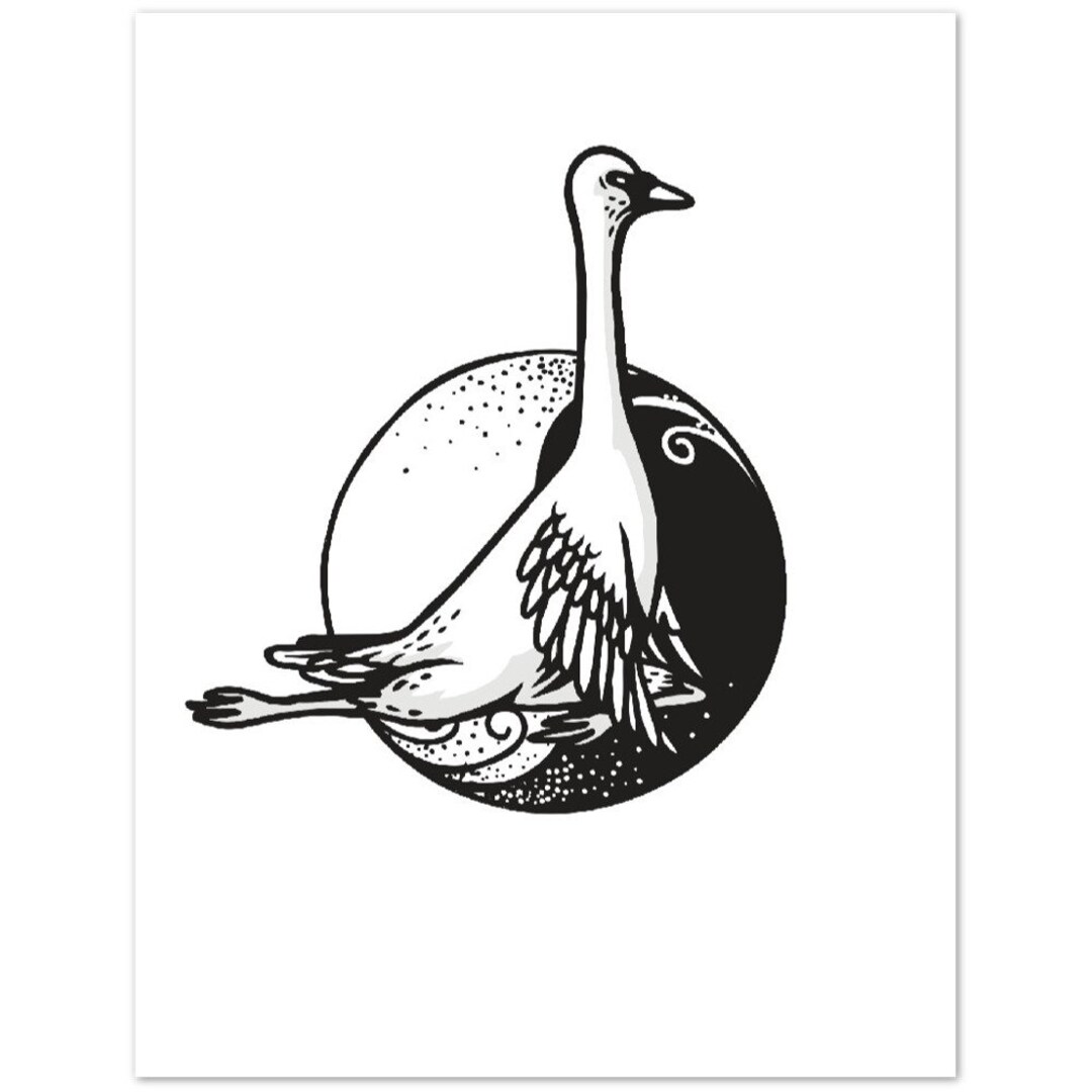 Yin Yoga Animal Poster | Swan Pose Print | Yoga Print | Yoga Art | Yoga ...
