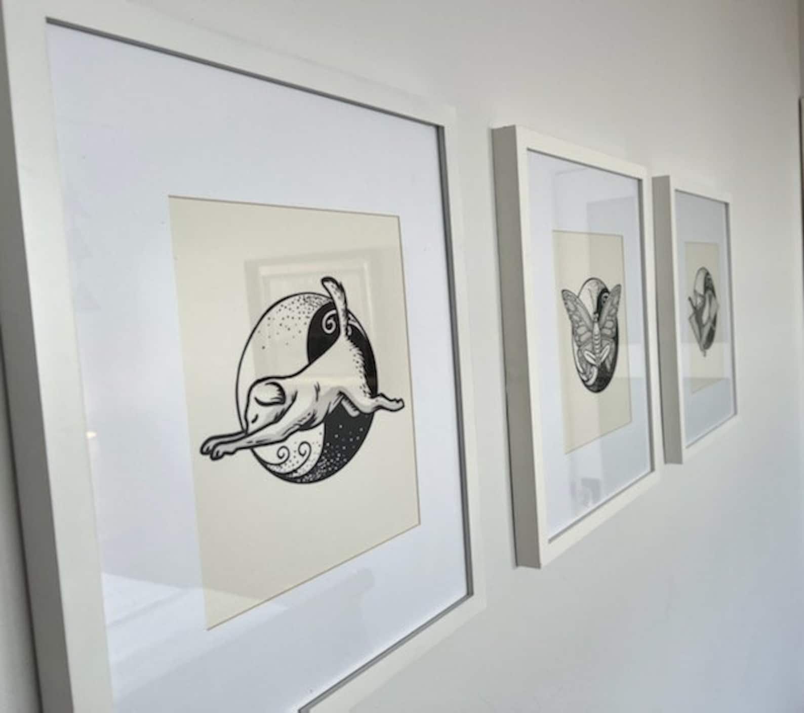 Yin Yoga Animal Poster Monkey Pose Print Yoga Print Yoga - Etsy