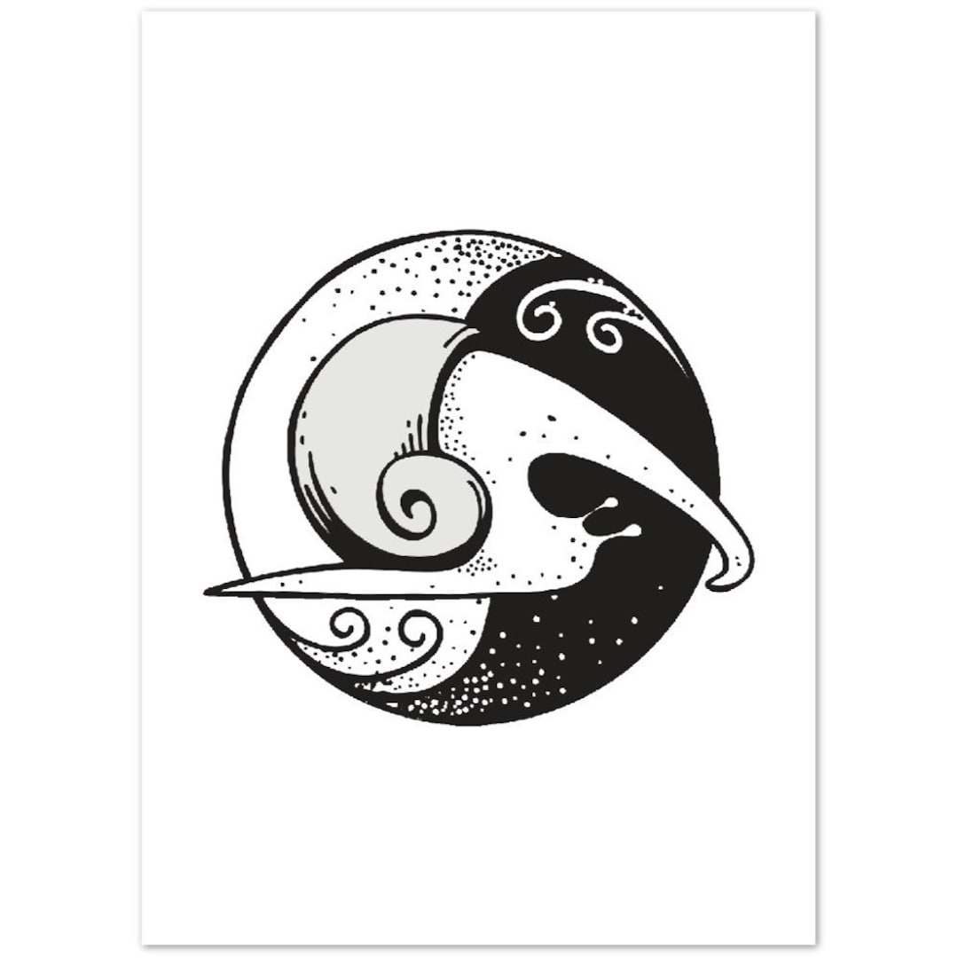 Yin Yoga Animal Poster | Snail Pose Print | Yoga Print | Yoga Art ...