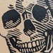Skull Linocut Print, Unframed Halloween Wall Art, Spooky Home Decor ...