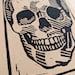 Skull Linocut Print, Unframed Halloween Wall Art, Spooky Home Decor ...