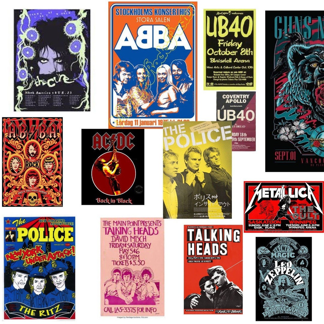 Vintage Concert Posters | Band Posters Vintage | Rock Concert Poster ...