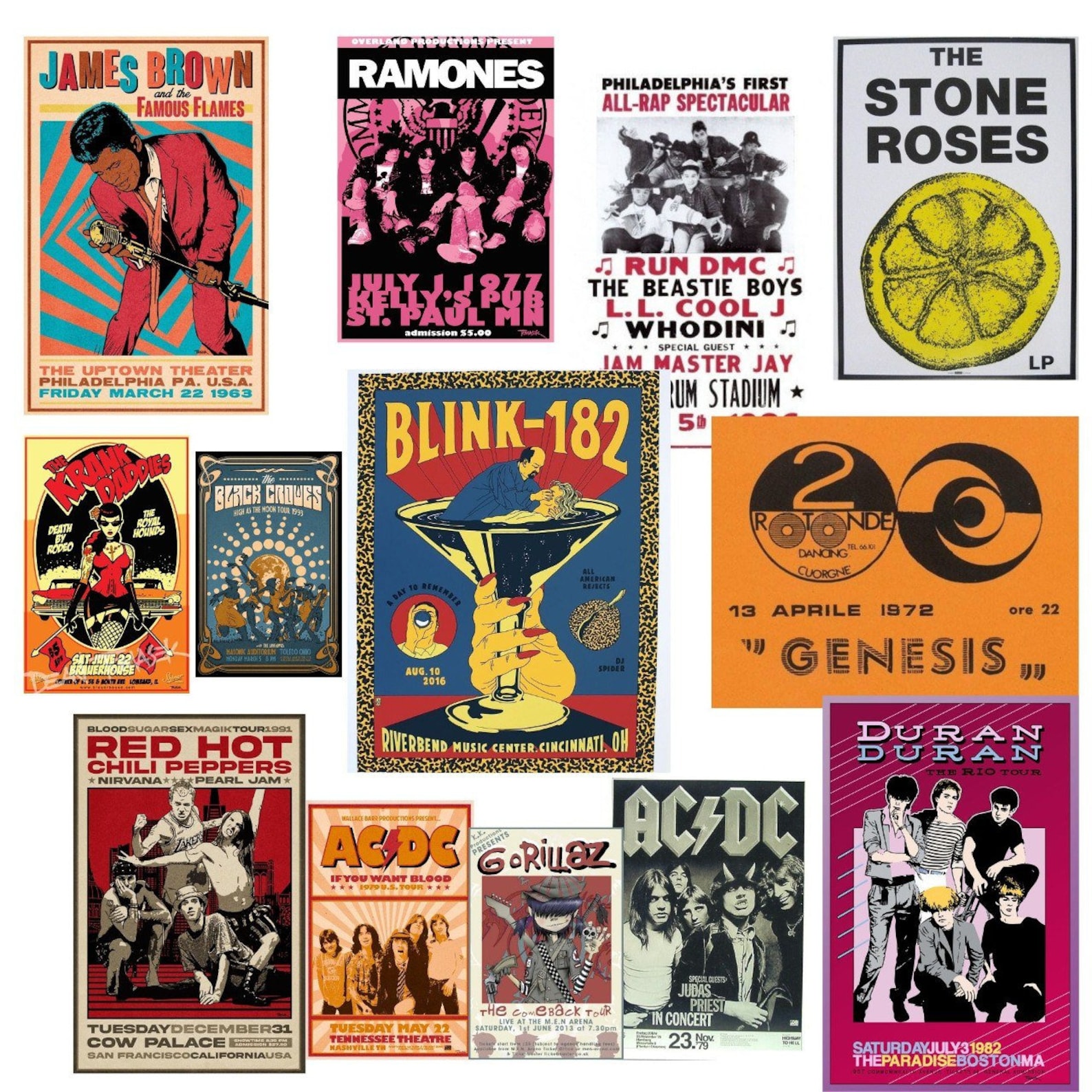 Vintage Concert Posters | Band Posters Vintage | Rock Concert Poster ...