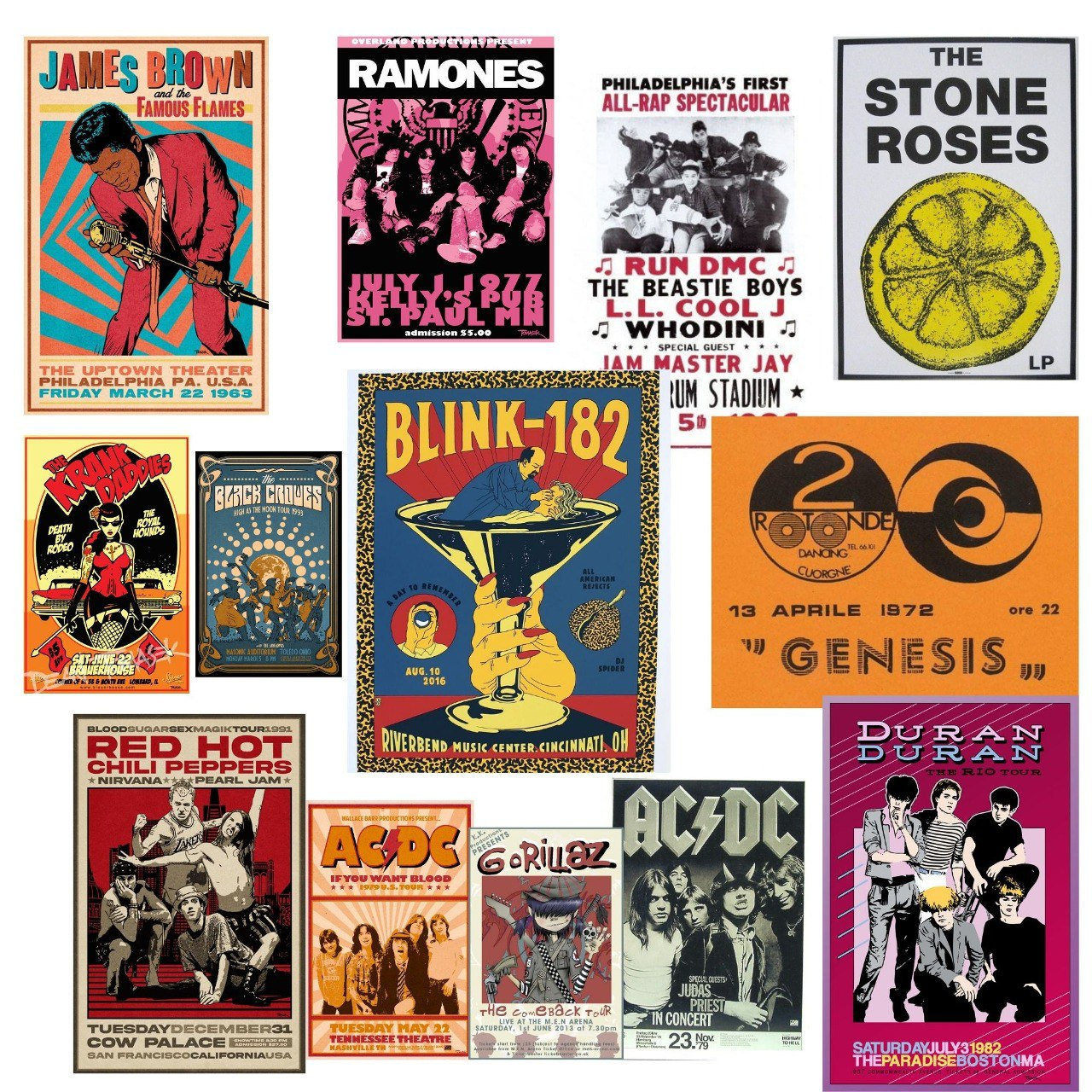Vintage Concert Posters | Band Posters Vintage | Rock Concert Poster ...