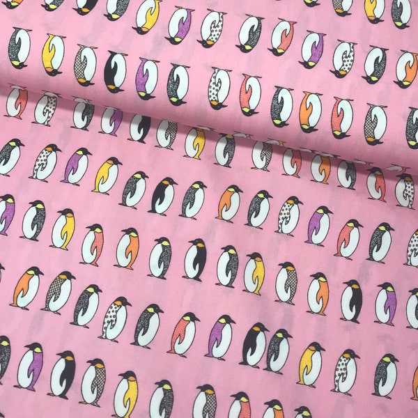 Penguin Cotton Fabric - Etsy UK