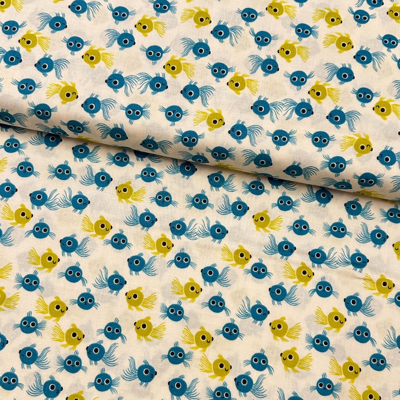 Quirky Blue Fabric - Etsy UK