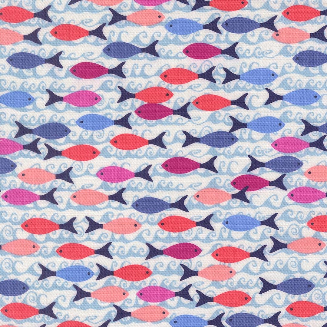 Reef by Kate Spain for Moda - Marlin, 100% Cotton Fabric, Fish Fabric ...