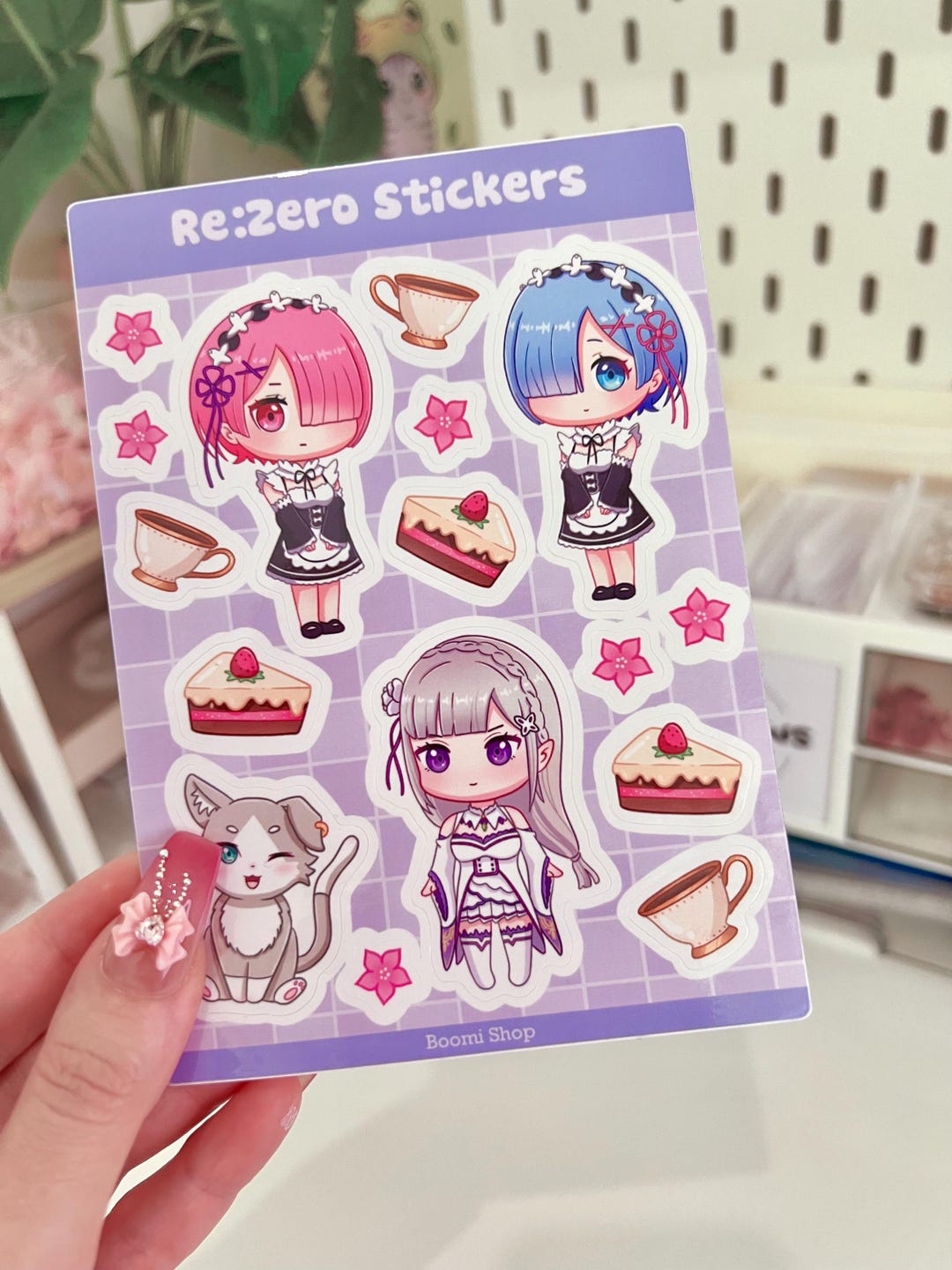Sticker Sheet | Re: Zero | Rem Ram | Anime Stickers | Handmade ...