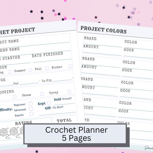 Crochet Planner Printable Crochet Journal Crochet Project - Etsy