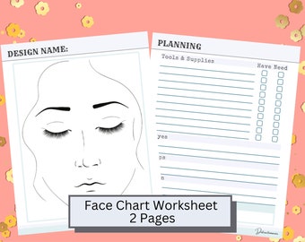 Makeup Face Chart Printable - Etsy