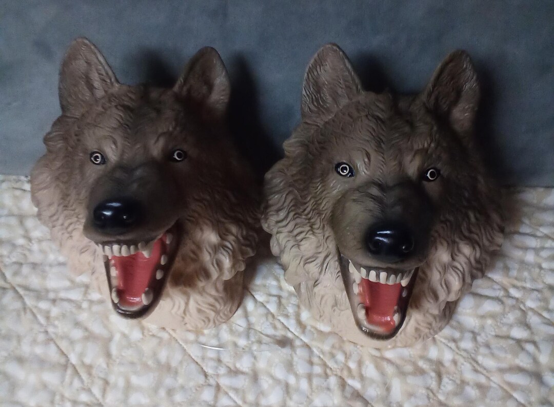 Vintage Halloween Latex 6 Wolf Hand Puppets Two of Them. Great Condition. - Etsy