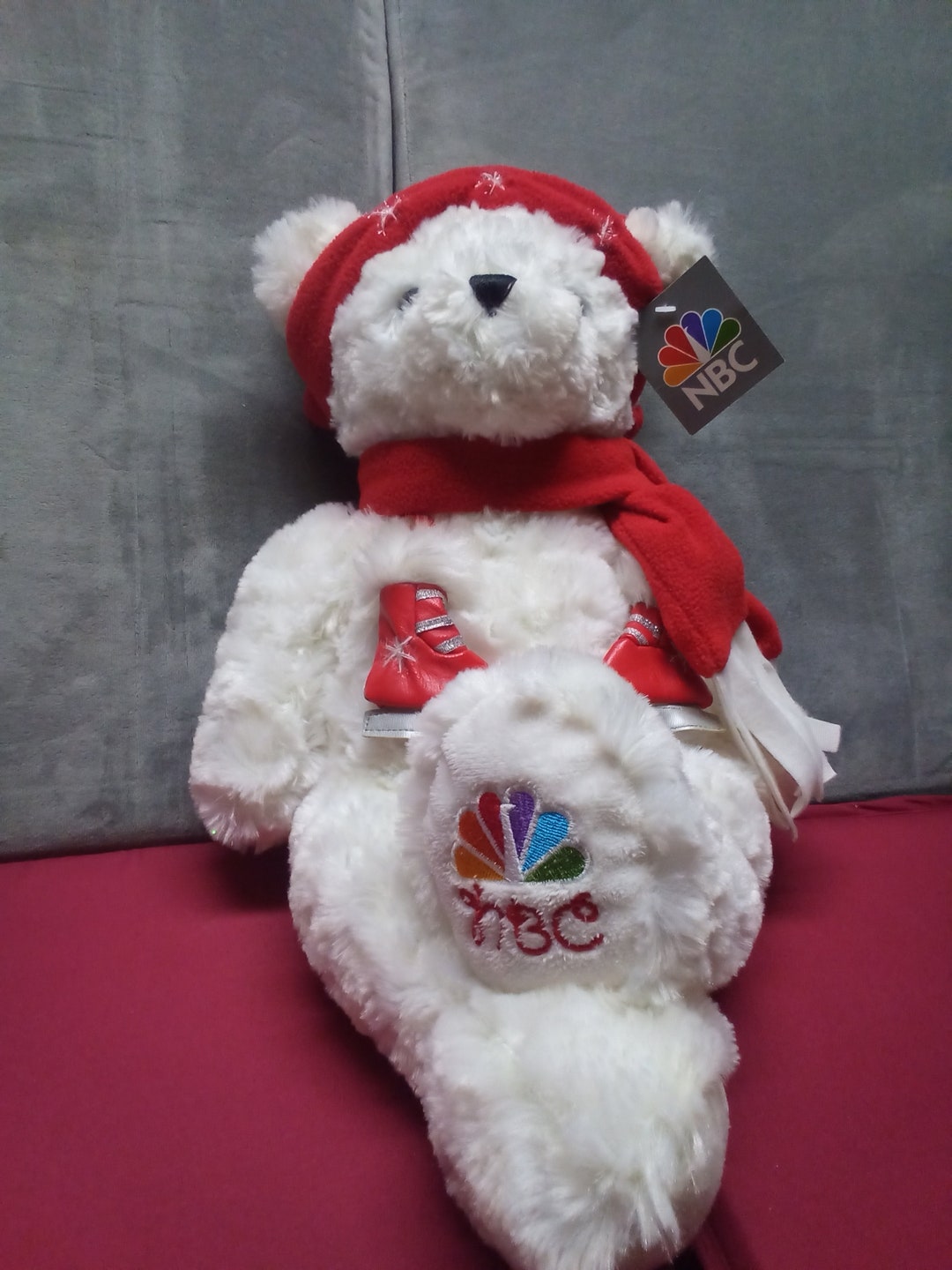 NBC 2008 22 Ice Skating Bear. NWT. Soft. - Etsy