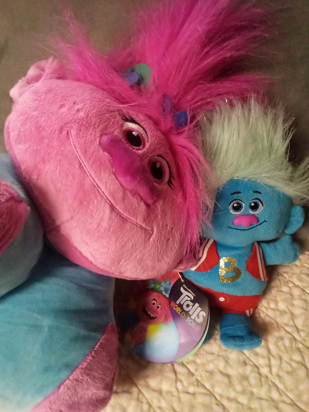 Dreamworks Trolls World Tour Large Poppy Pillow Pet NWT and 8 Biggie ...