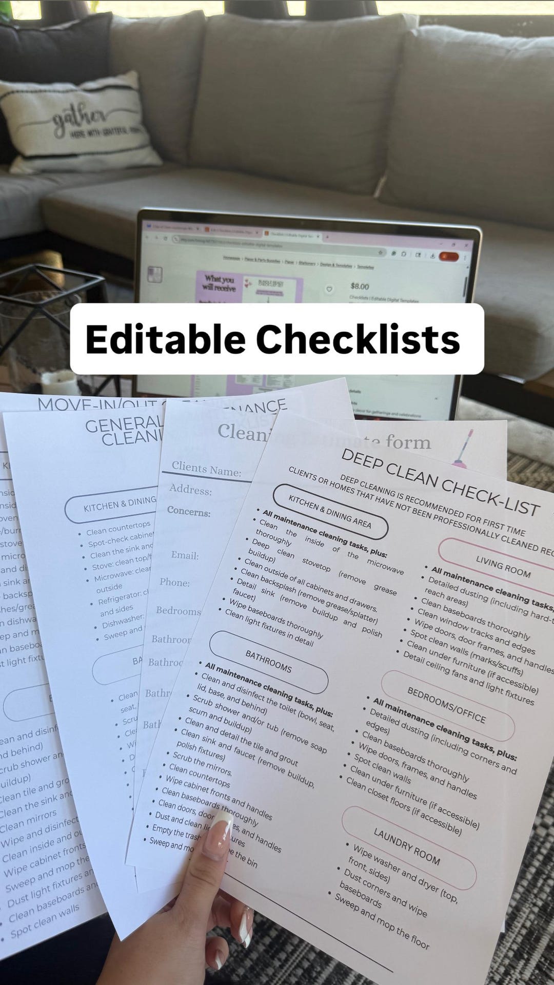 Checklists | Editable Digital Templates - Etsy