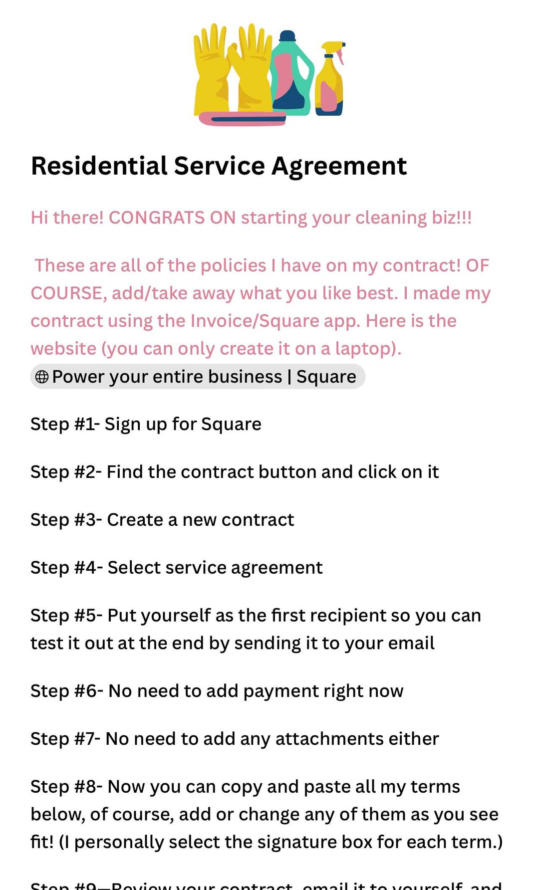 Residential Service Agreement - Etsy