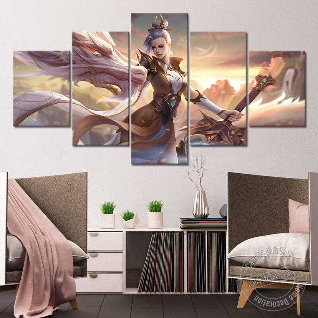 Riven Prestige Valiant Sword Poster Digitaler Leinwanddruck League of ...