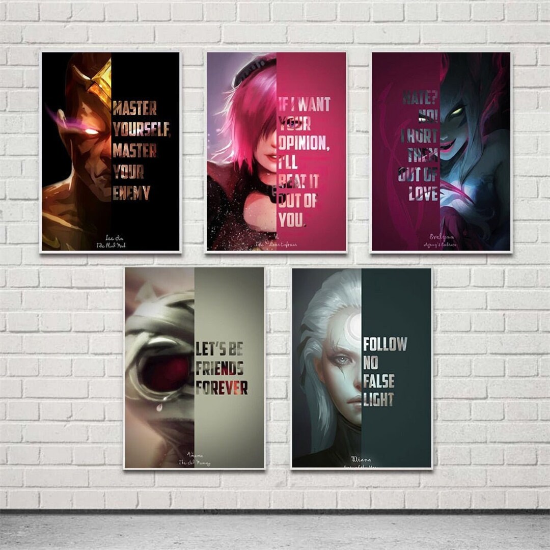 League of Legends Champions Poster 2 Digital Canvas Printing League of ...