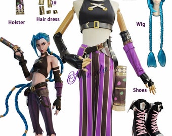 League of Legends Jinx Costume Jinx Cosplay Suit LOL Costume - Etsy