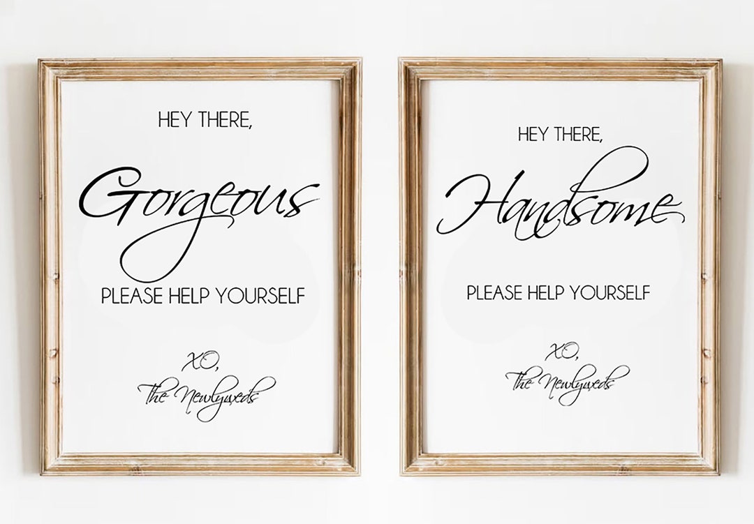 Wedding Bathroom Sign - Instant Download - Etsy
