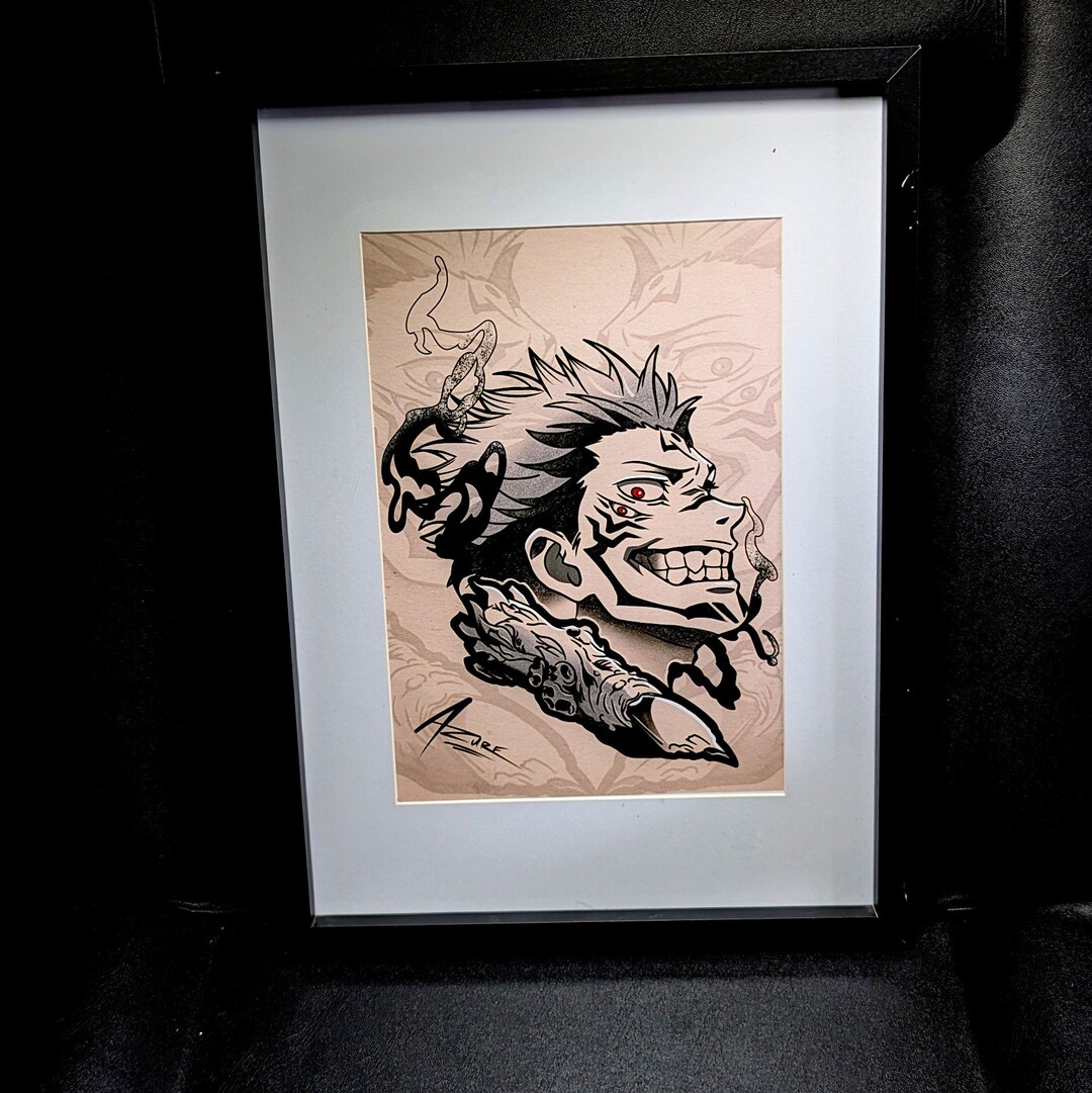 Sukuna Jujustu Kaisen Print | Anime Manga | A4 Poster | Custom Fanart ...