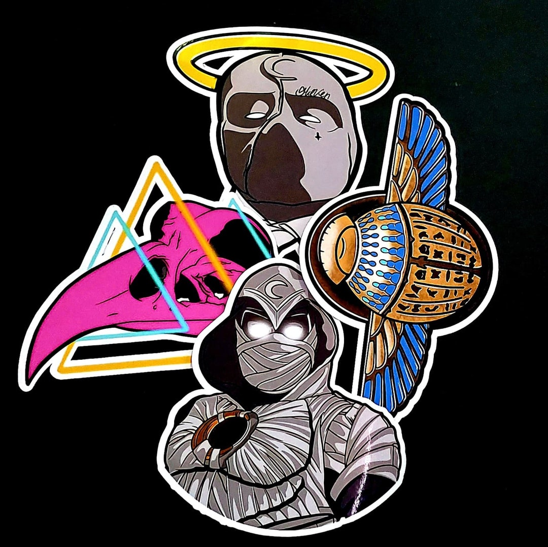 Moon Knight Marvel Stickers Pack 1 Mr Knight Steven Grant - Etsy