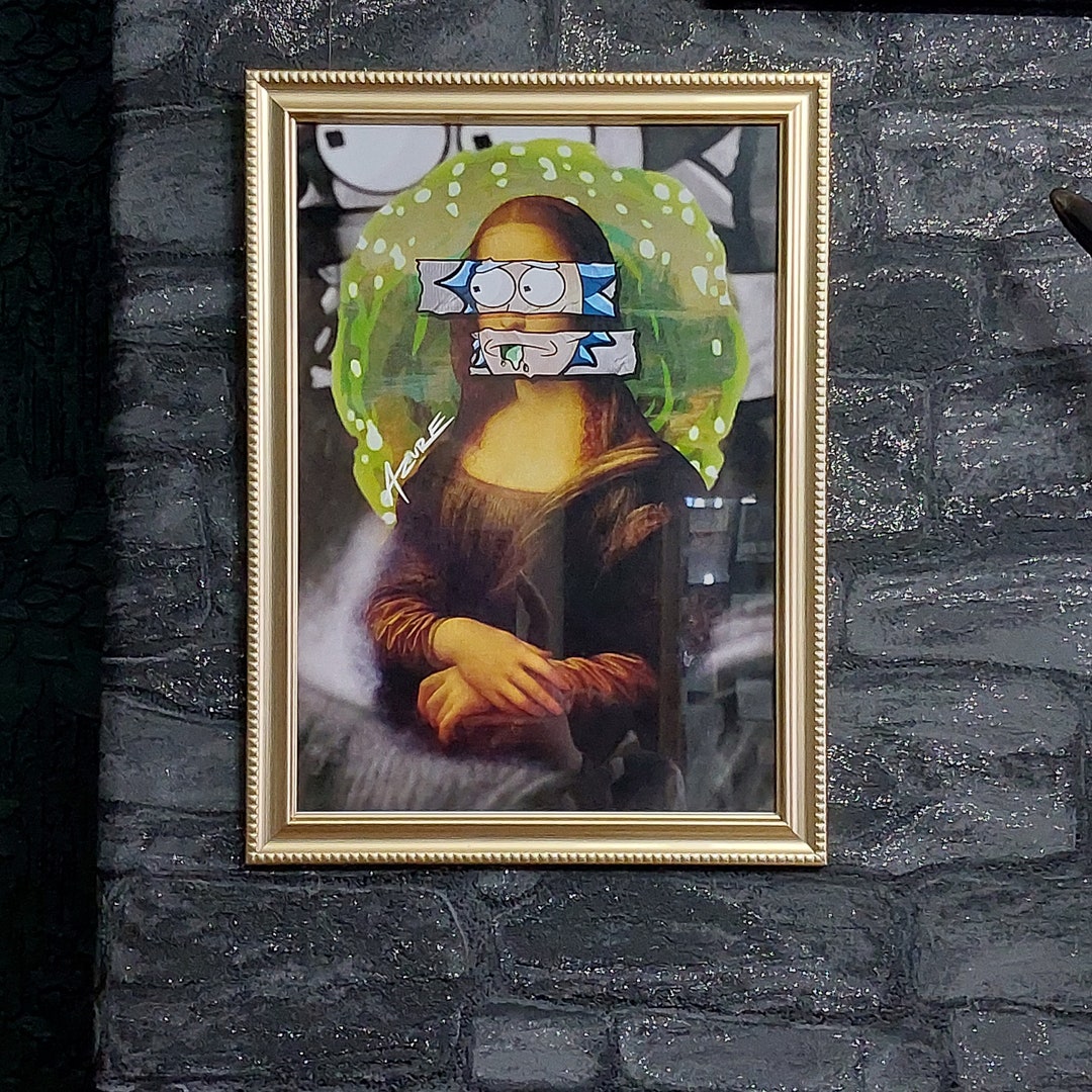 Rick and Morty Mona Lisa Poster A4 Print Custom Fanart - Etsy
