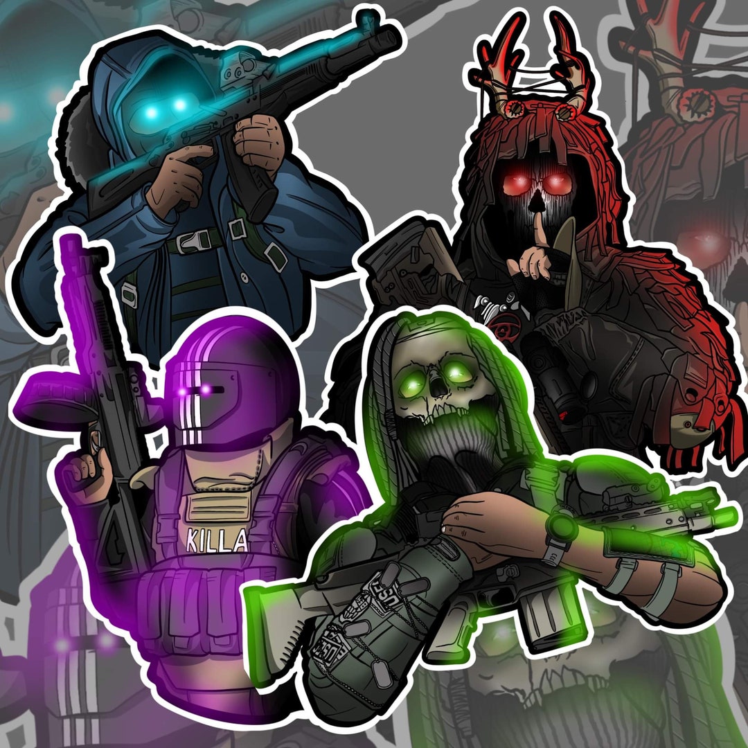 Escape From Tarkov EFT Character Stickers Killa White Gloss Sticker ...