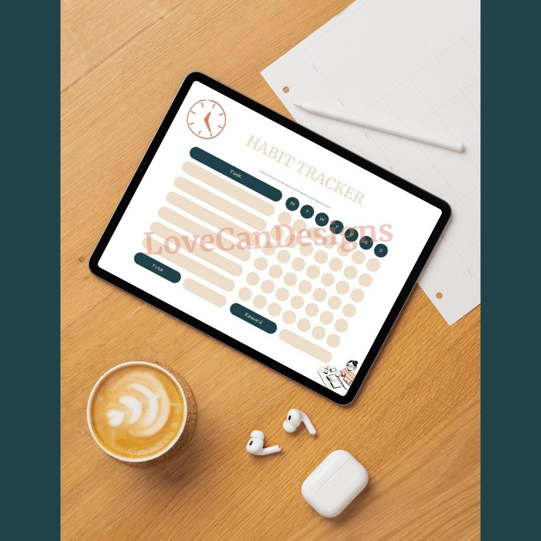 Minimalist Habit Tracker Printable | Daily & Weekly Routine Planner ...