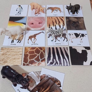 Montessori Animal & Animal Pattern Matching Printable Cards,animals ...