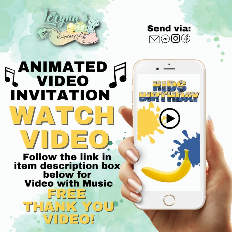 Animated Video Invitationanimated Invitation for Any - Etsy
