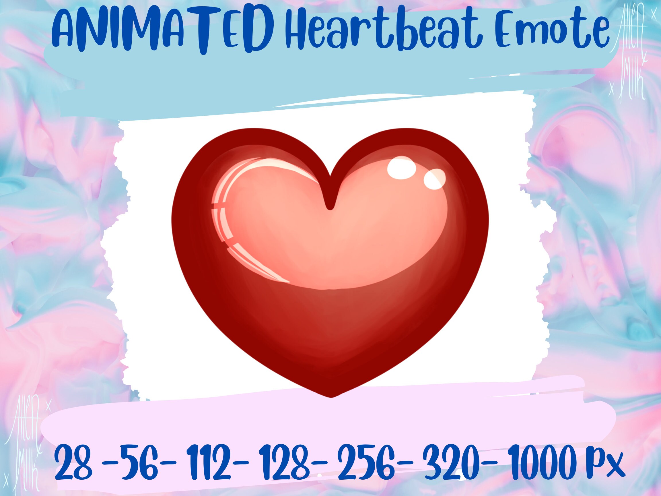 ANIMATED STATIC EMOTE Heartbeat Emote Heart Emote Love Emote Twitch ...