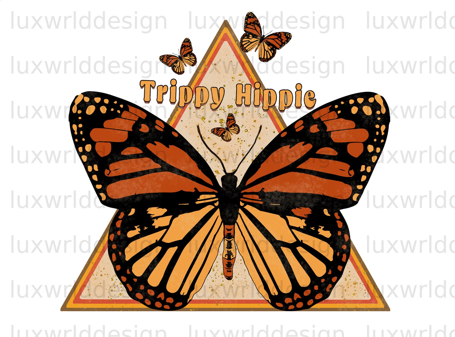 Trippy Hippie Butterfly PNG Hippie Png Hippie Soul Png - Etsy