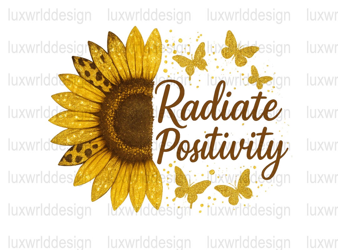 Radiate Positivity PNG | Sunflower Png | Mental Health Png | Positive ...