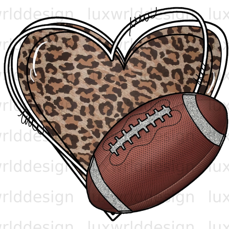Football Heart Svg - Etsy