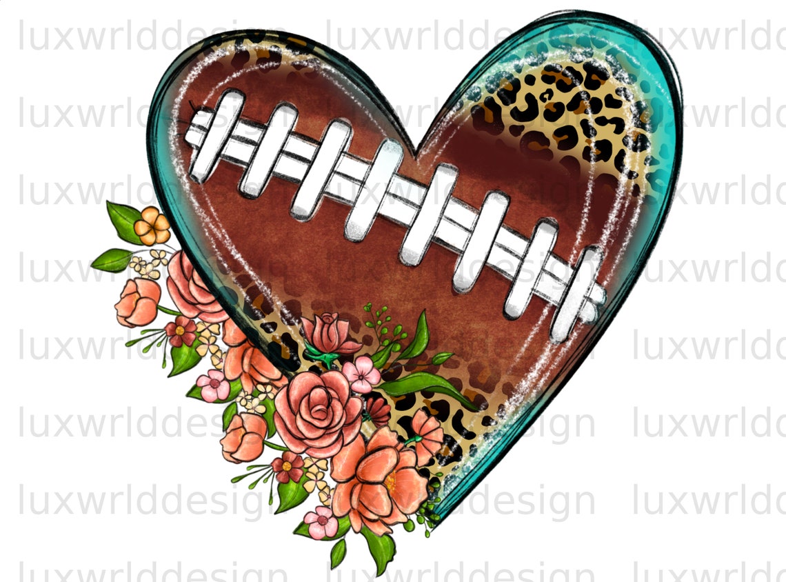 Football Heart PNG Football Png Football Game Football - Etsy